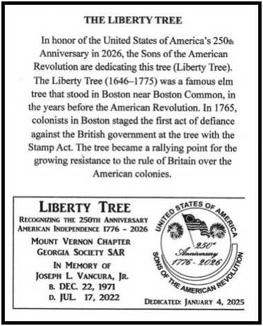 AMERICA 250- Liberty Tree Program